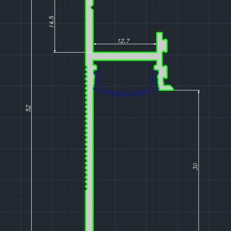 Теневой плинтус скрытого монтажа Pro Design Panel 7209 крашенный по RAL купить в Минске: цена ...